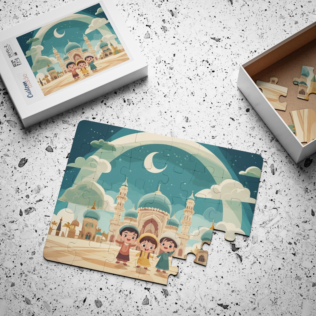 Islamic Kids Puzzle Mosque Scene – Ramadan Activity for Kids, Eid Gift ...