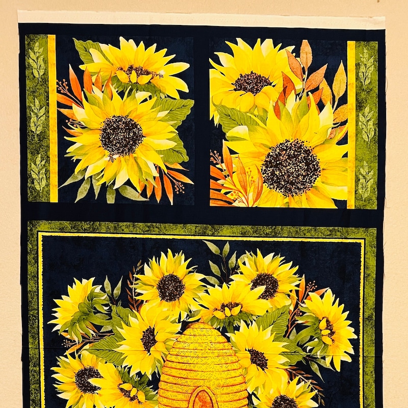 Sunflower Fabric Panel - Etsy