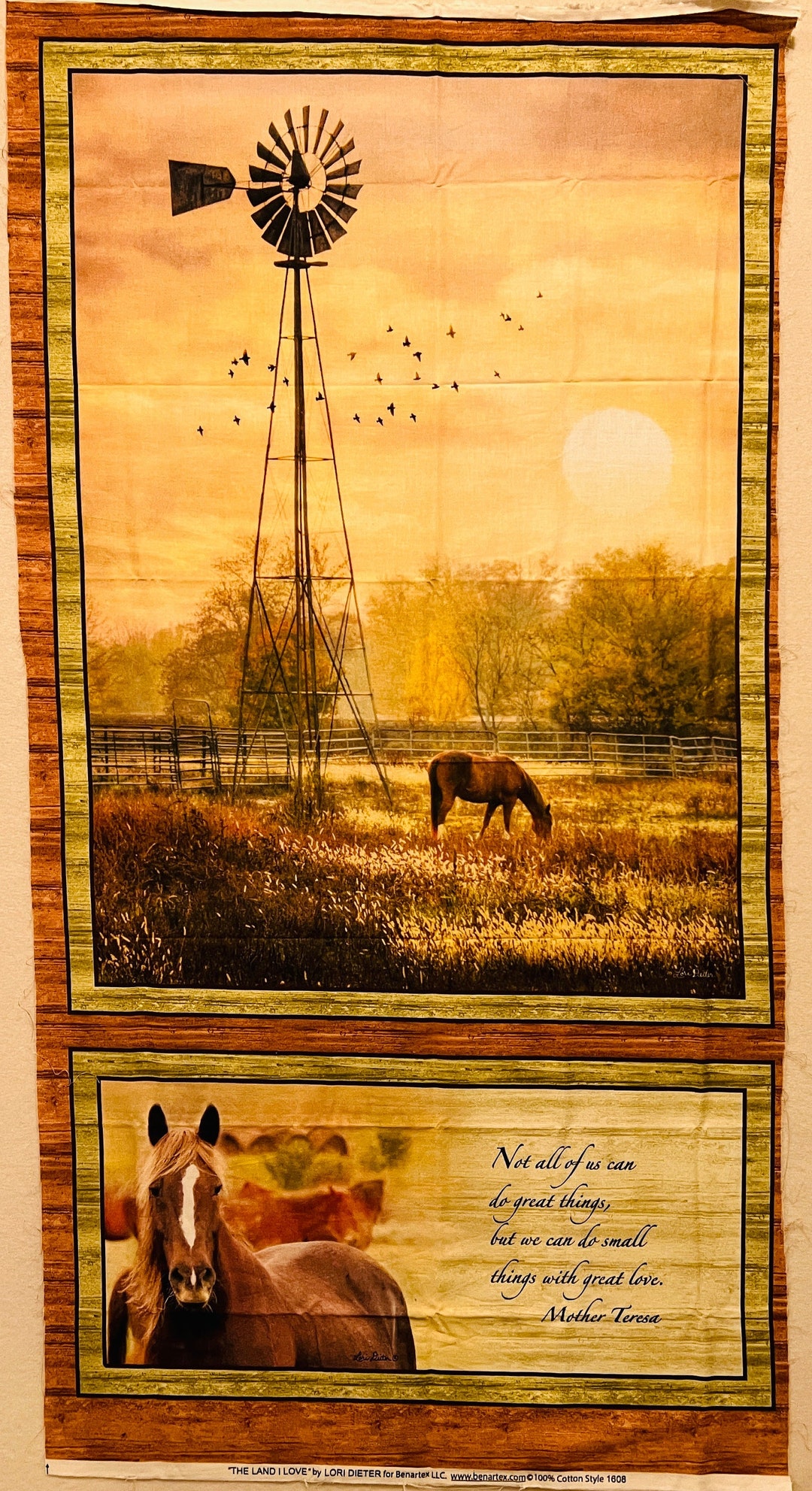 LAST PANEL AVAILABLE! the Land I Love by Lori Deiter - Field of Horses ...