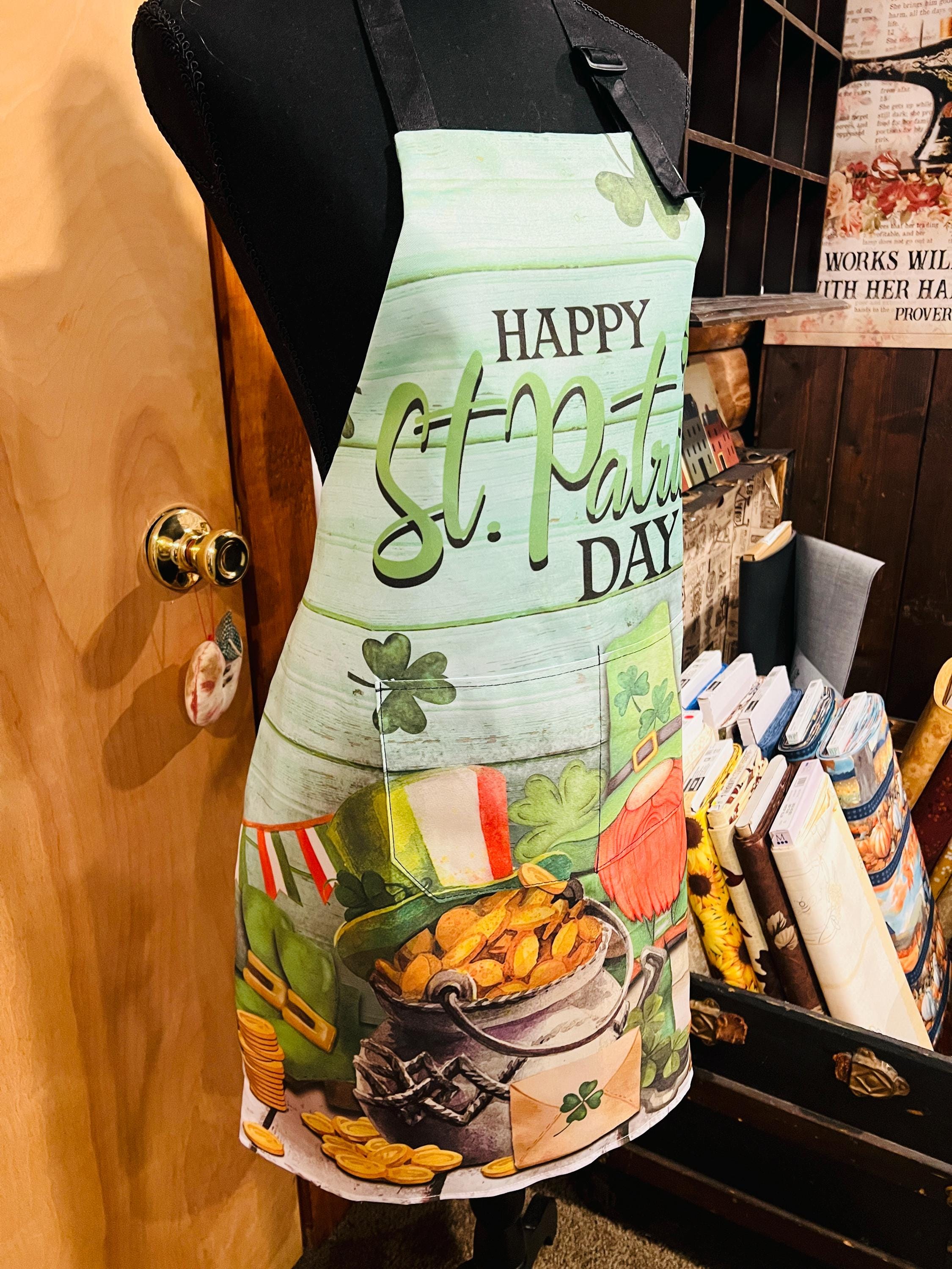 Happy St. Patrick's Day Adult Apron - Reversible - Handmade in U.S.A ...