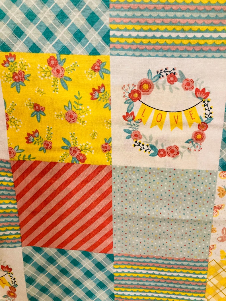 Calico Patchwork Squares Brother Sister Design Spring - Etsy