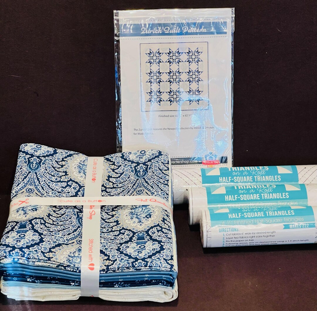 Zurich Quilt Kit by It's Sew Emma Fin. Size 62-1/2 Sq. Complete Kit ...