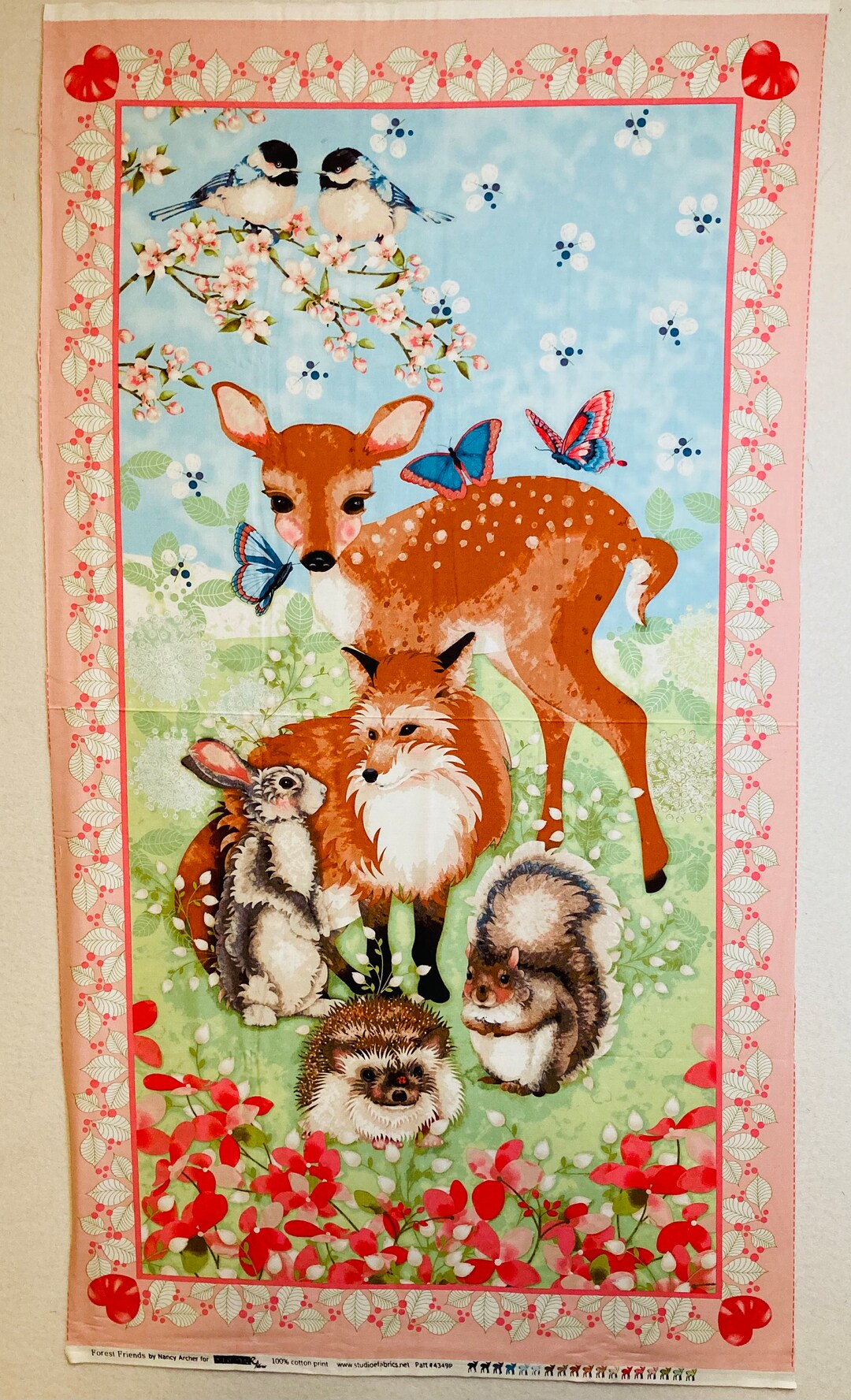 Forest Friends Panel by Nancy Archer for Studio E Fabrics - 4 PANELS ...