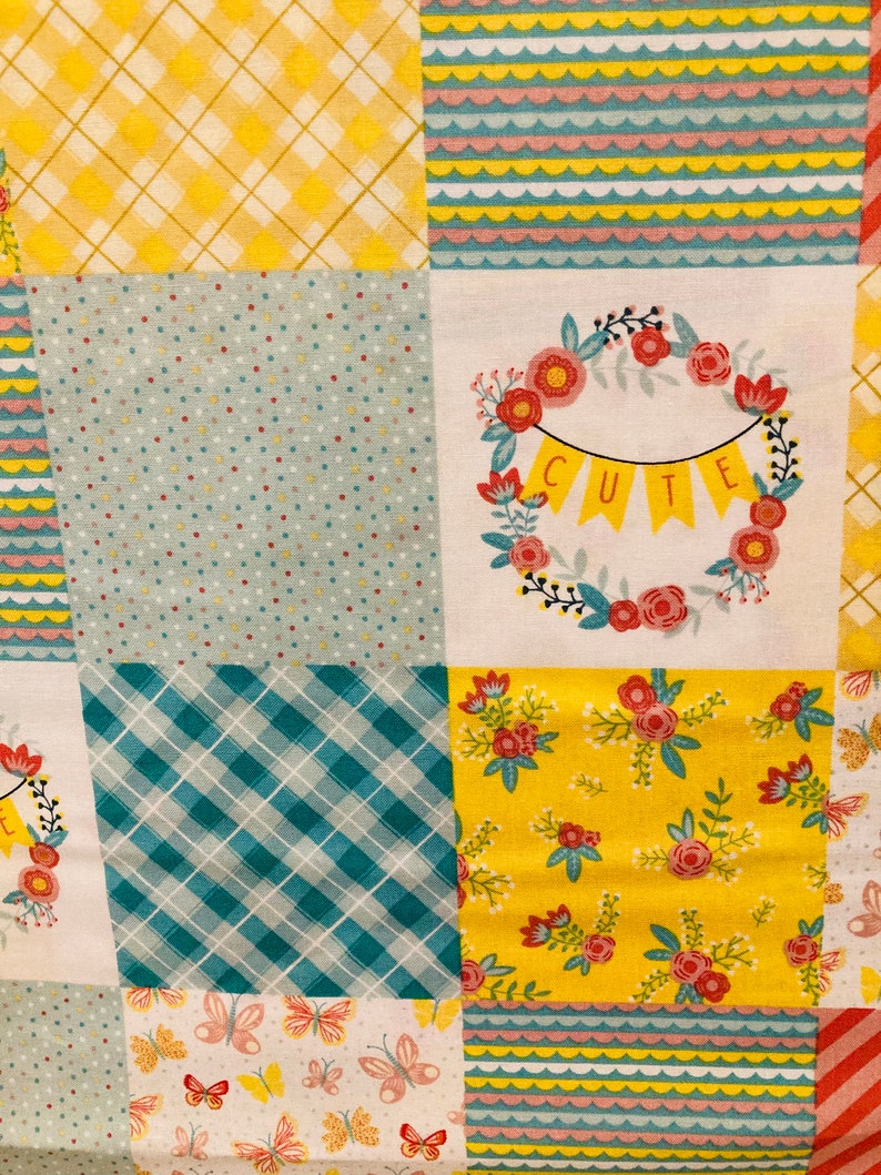 Calico Patchwork Squares Brother Sister Design Spring - Etsy