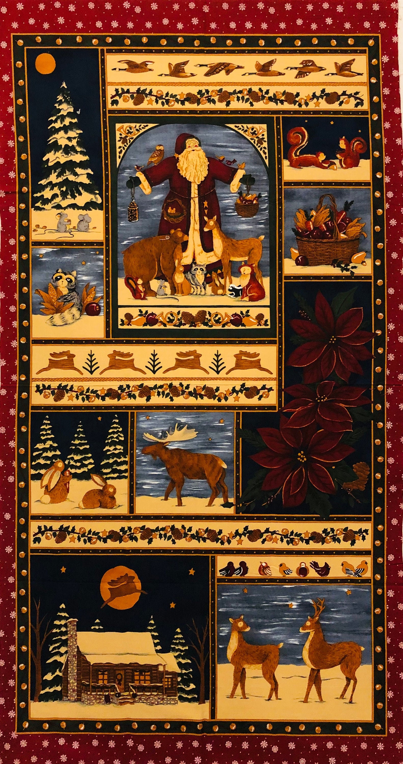 LAST PANEL AVAILABLE Woodland Christmas Panel by Deb Strain | Etsy