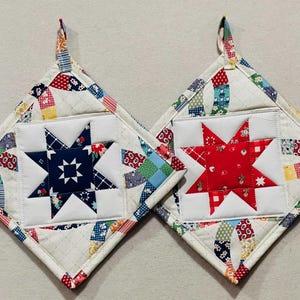 Pair of Homemade Jam Potholders/hot Pads Aunt Grace Simply Charming ...