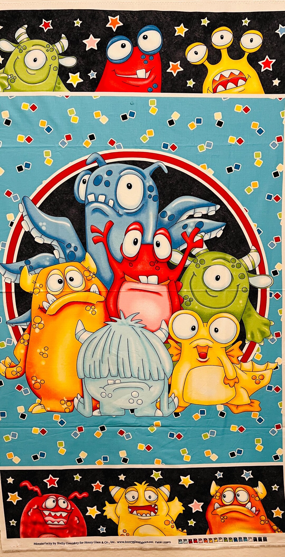 Monster'ocity by Shelly Comiskey for Henry Glass Fabric Panel - 24" X ...
