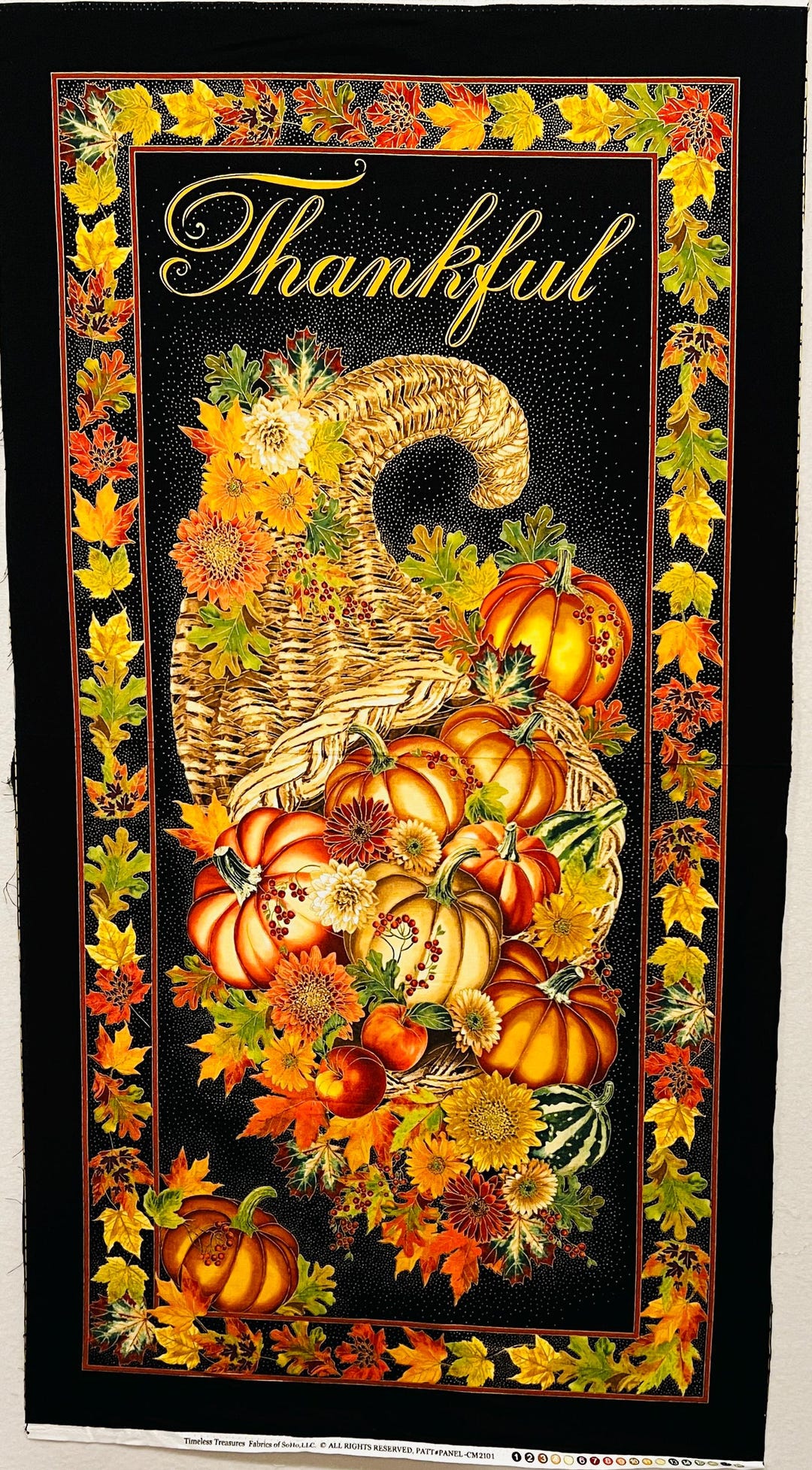 Timeless Treasures Thankful - Cornucopia - Panel 24" X 45" - Out of ...