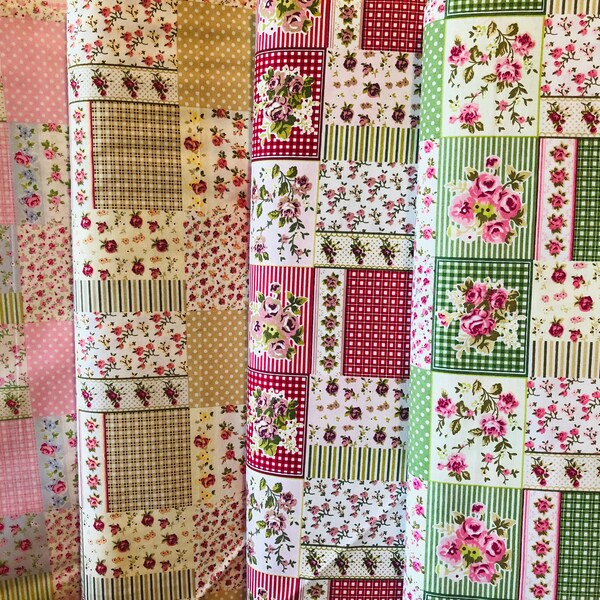 Patchwork Fabric - Etsy