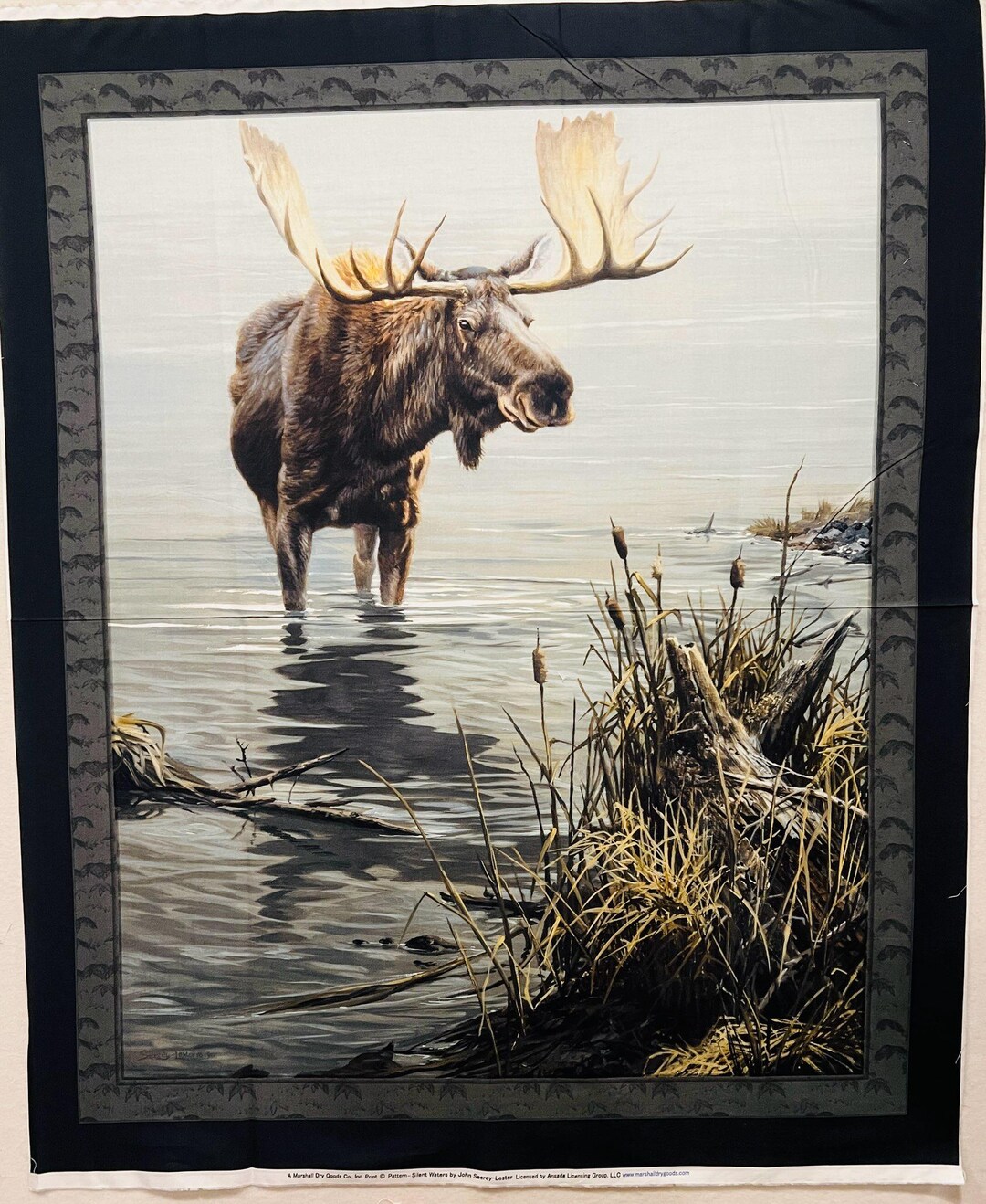 Silent Waters by John Seerey-lester - Ansada Fabric - Panel 36" X 45 ...