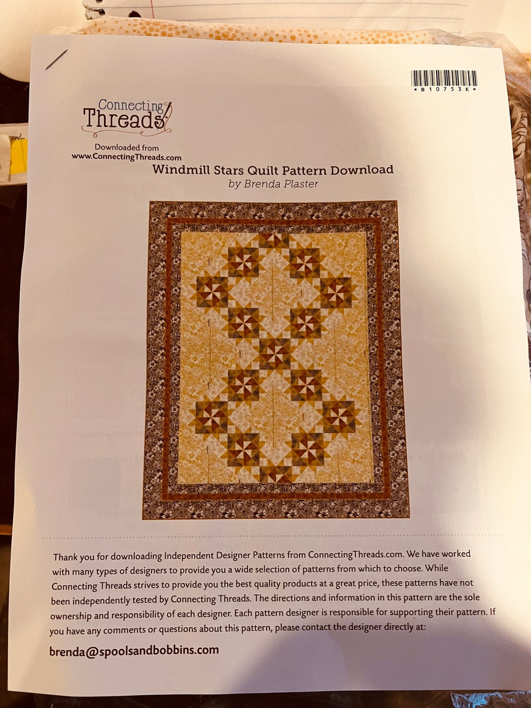 Connecting Threads Windmill Stars Quilt Kit - by Brenda Plaster - 8.5 ...