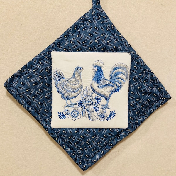 Embroidered Rooster - Etsy