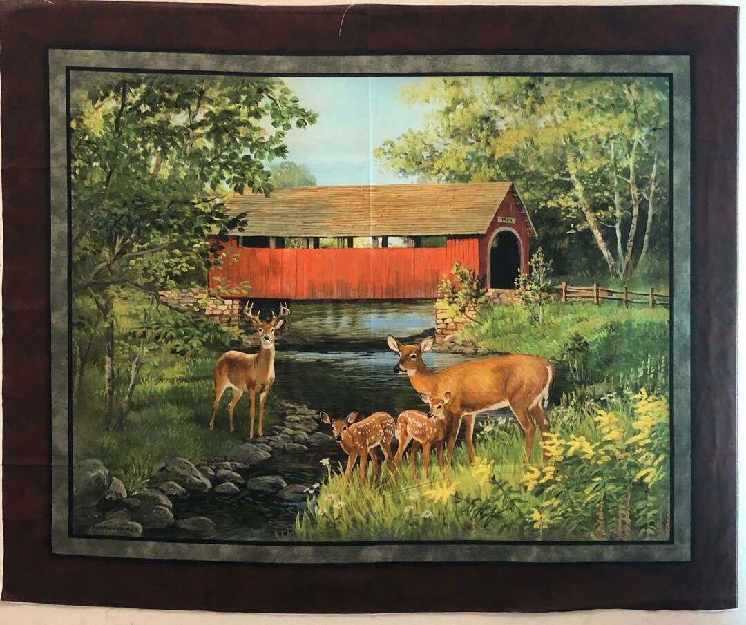 LAST PANEL! Covered Bridge Panel Wild Wings by Persis Clayton Weirs ...
