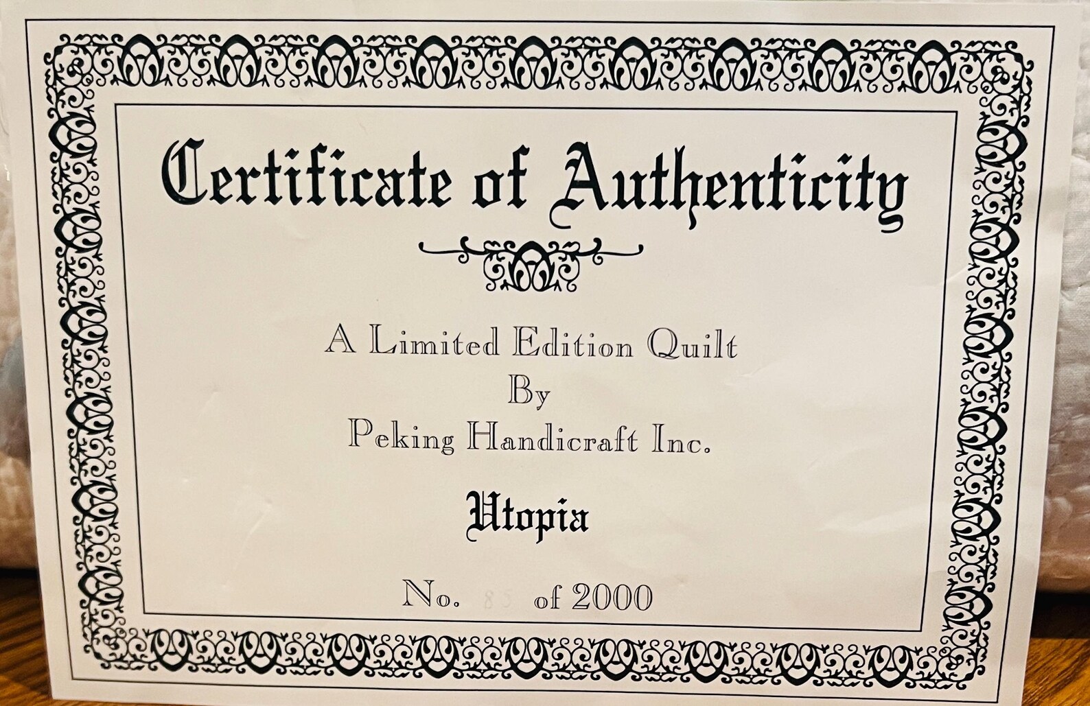 Beautiful Vintage 1930's Quilt - Utopia - Limited Edition by Peking ...