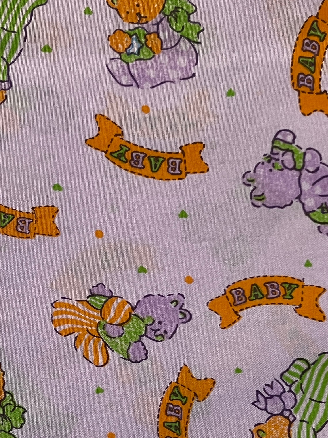 Vintage Baby Fabric – Teddy Bears & Giraffes, Out of Print - Etsy
