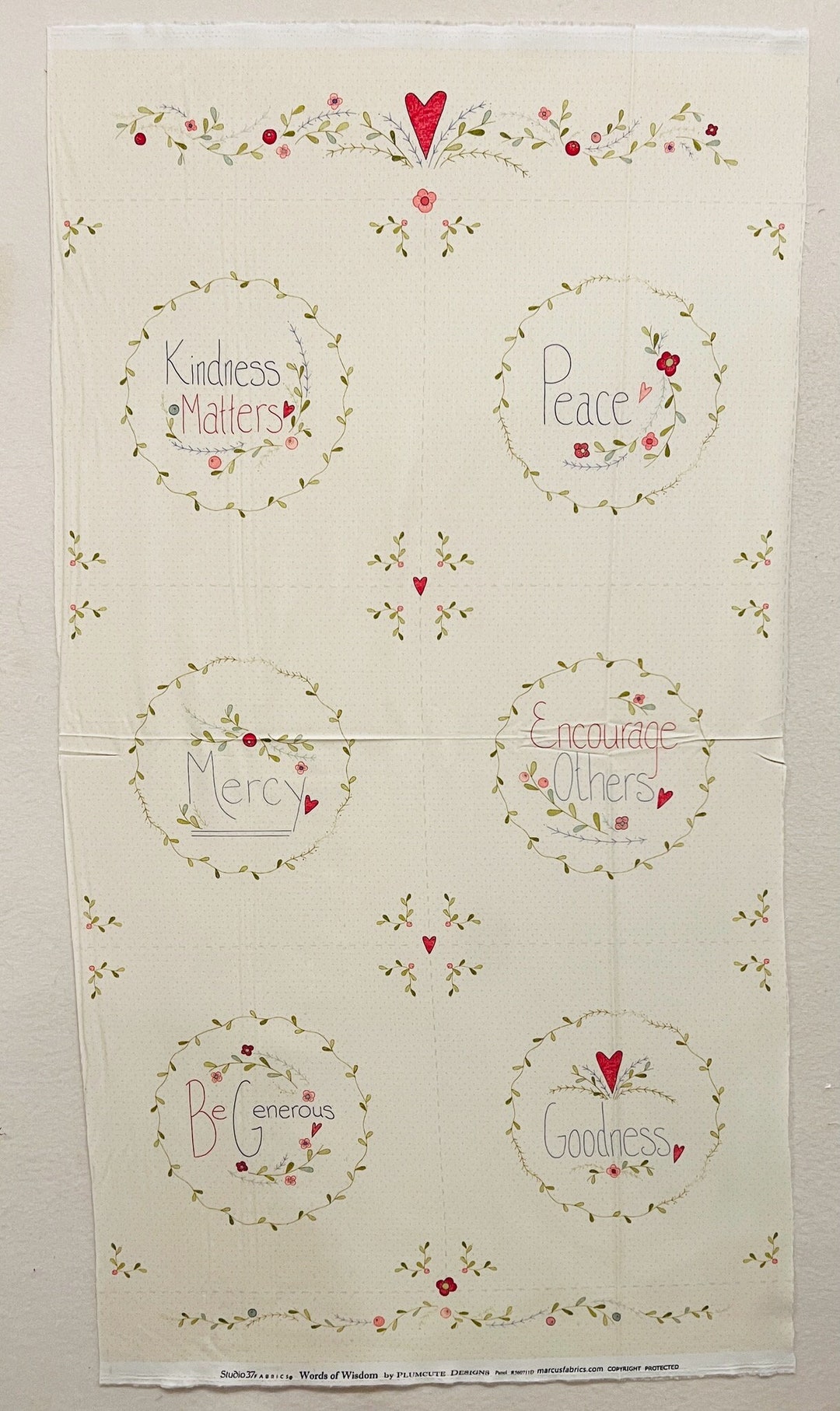 Words of Wisdom by Plumcute Designs - Studio 37 Fabrics - Panel ...