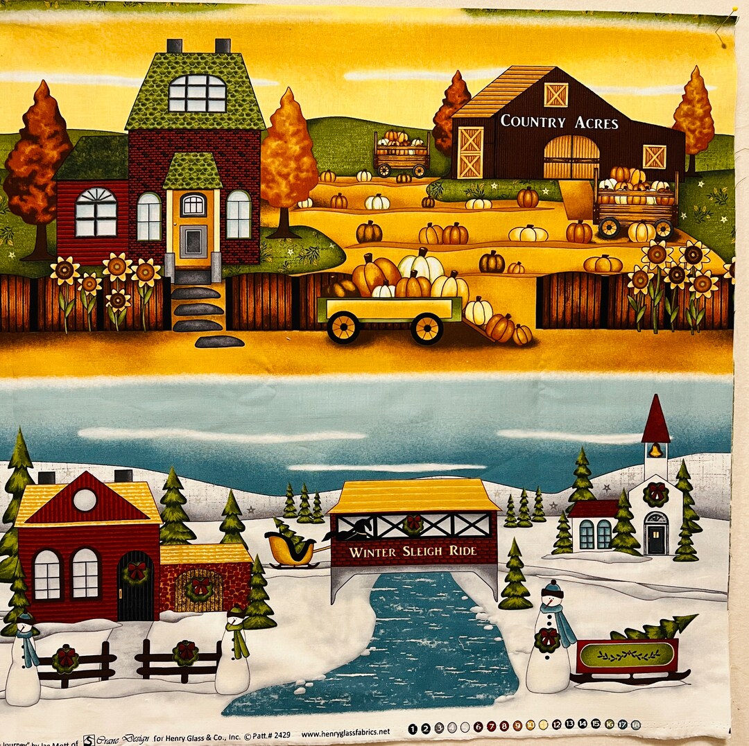 Country Journey by Jan Mott of Prane Design for Henry Glass & Co ...