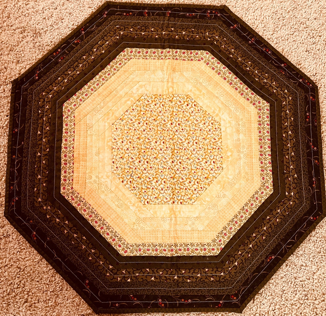 ONE OF A KIND Octagonal Table Centerpiece Machine Quilted - Etsy