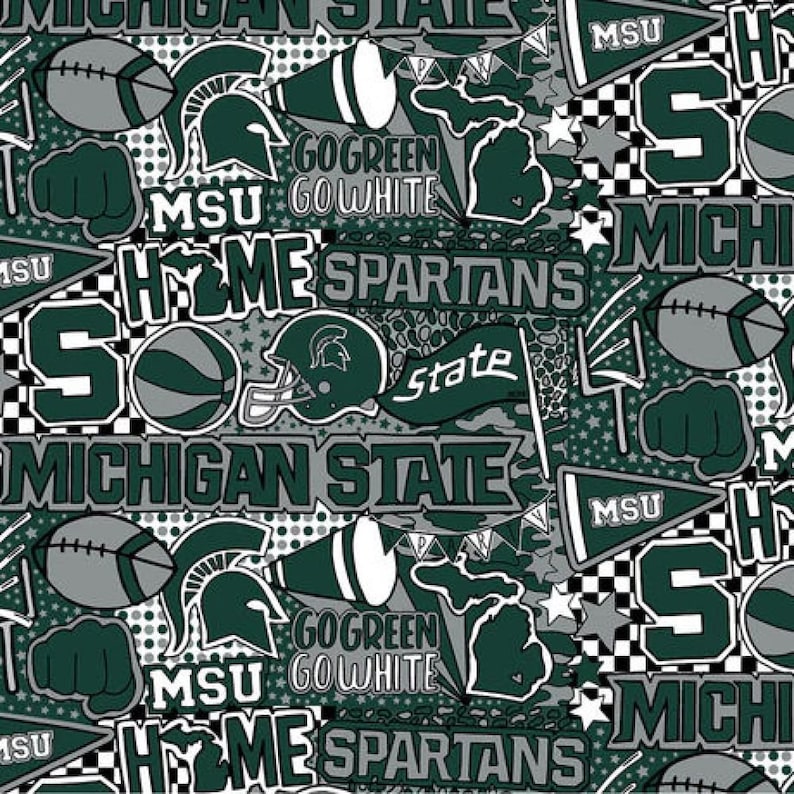 Michigan State Spartans Fabric - Sykel Enterprise Division of Fabrique ...