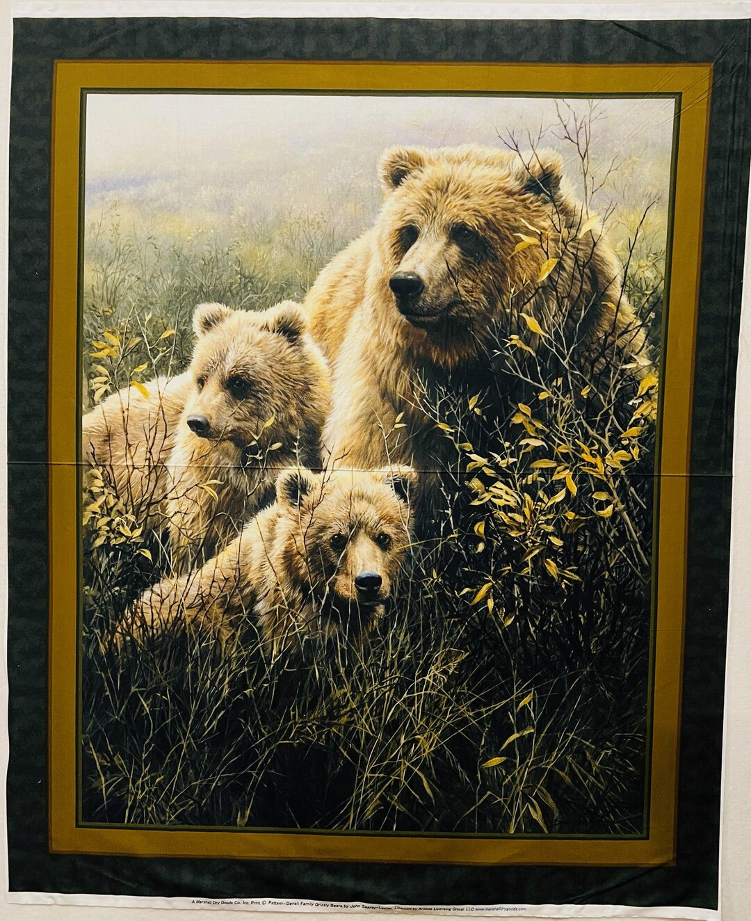 Denali Family Grizzly Bears by John Seerey-lester - Ansada Fabric ...