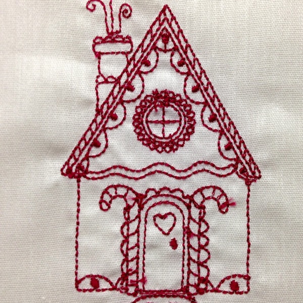 Redwork Embroidery - Etsy