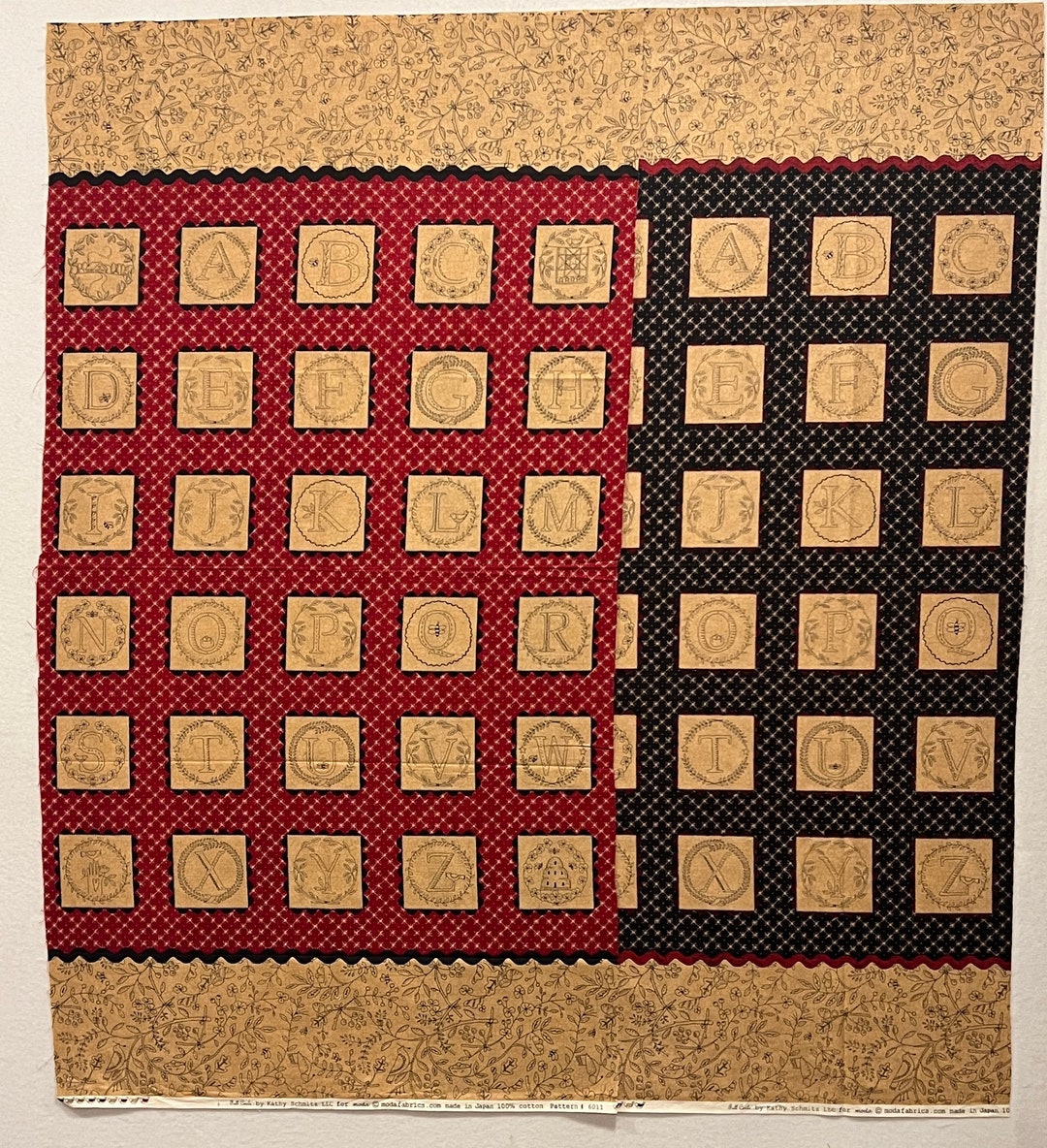 Full Circle- A B C Alphabet by Kathy Schmitz - Moda Fabric Panel - 23 ...