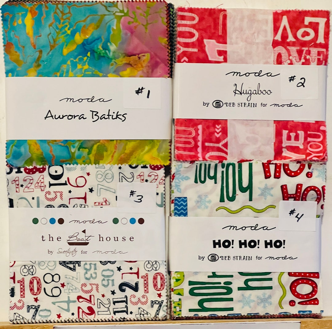 Moda Charm Squares - Aurora Batiks - Hugaboo - the Boat House - Ho! Ho ...
