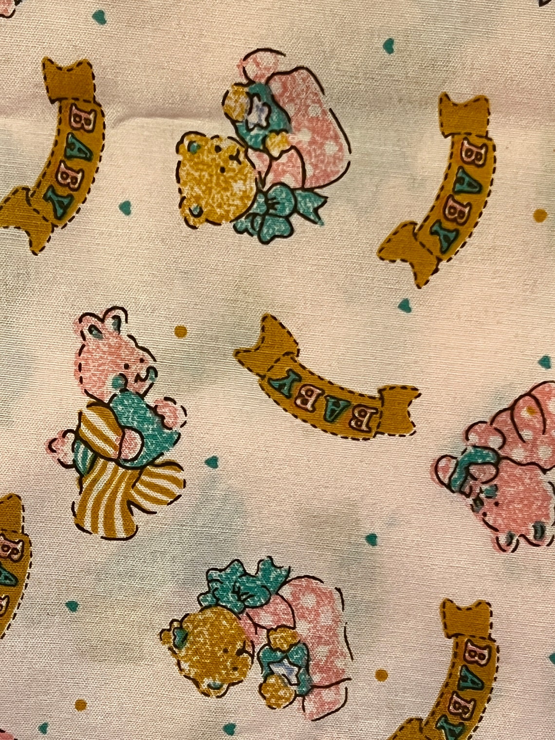 Vintage Baby Fabric – Teddy Bears & Giraffes, Out of Print - Etsy