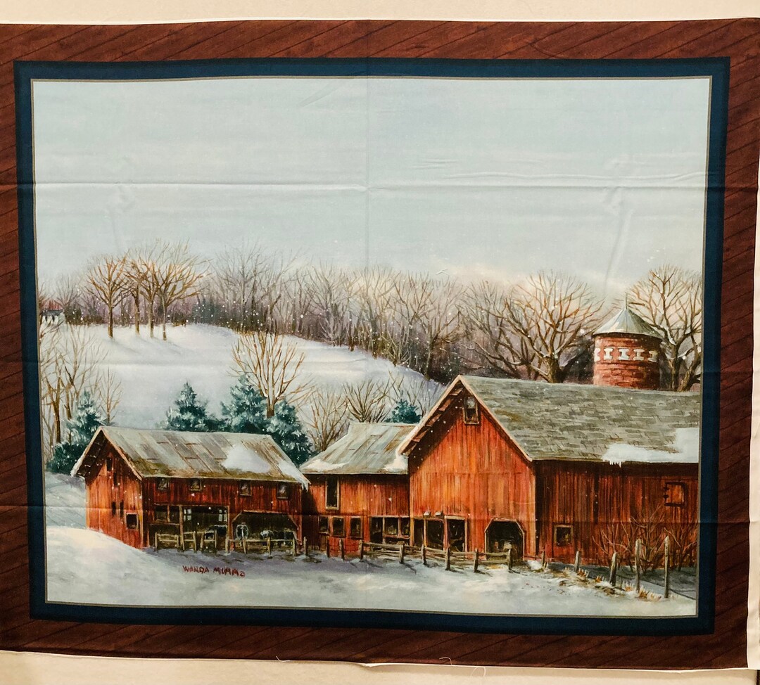 Minnesota Barn by Wanda Mumm Fabric Panel - 36" X 42" - 2 PANELS ...