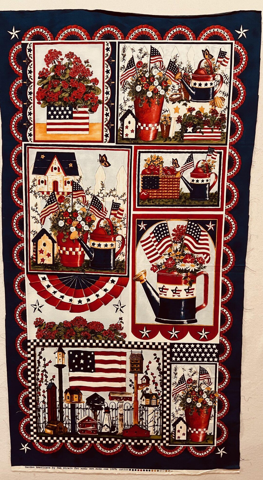 Garden Americana Deb Strain Moda Panel 23 x 45 Vergriffen - Etsy.de