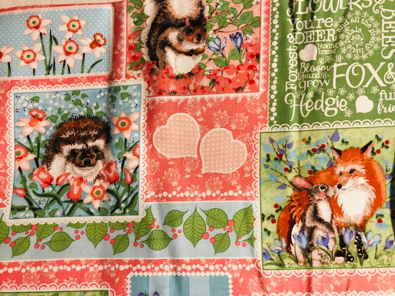 Forest Friends Panel Plus 3 Coordinating Prints (3-1/2 Yards Total) by ...