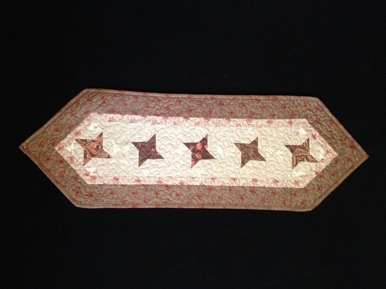 Machine Quilted Reversible Friendship Star Table Runner Moda | Etsy