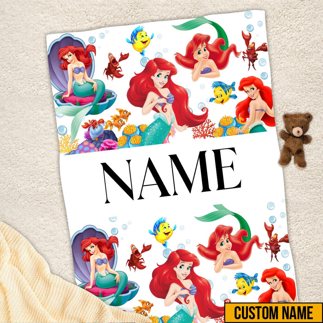 Disney Princess Ariel Blanket the Little Mermaid Fleece Mink - Etsy