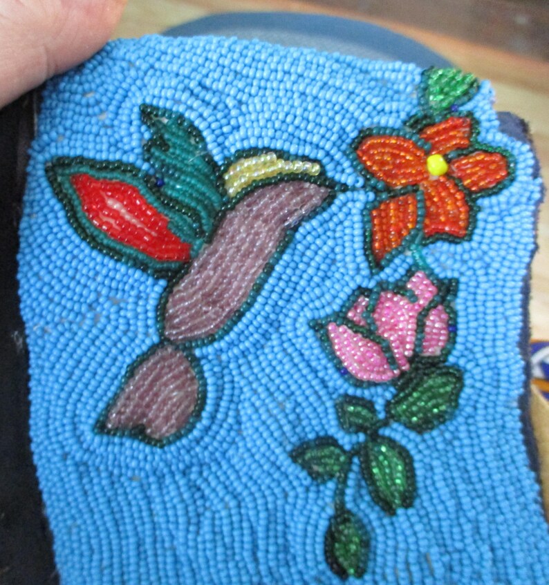 Vintage Native American Beaded Buckskin Yoke, Collar or Mantle ...