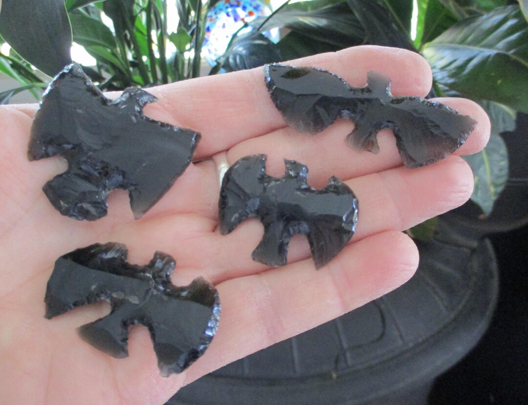 Four Hand Carved Obsidian Stone Birds, Thunderbirds, SW USA - Etsy