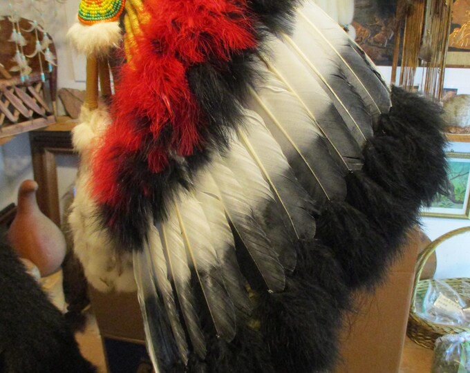 Vintage Choctaw Warbonnet, Headdress, Signed, Native American Navajo ...