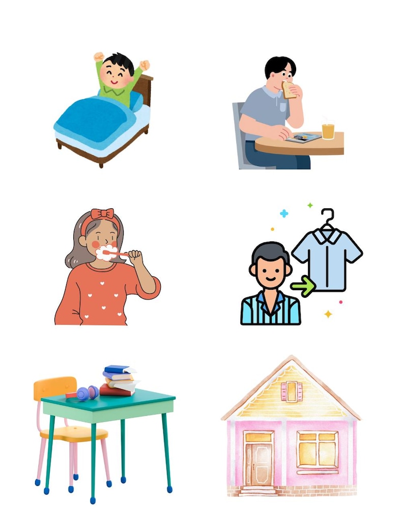 Visual Daily Schedule for Autistic Children | Printable Routine Chart ...