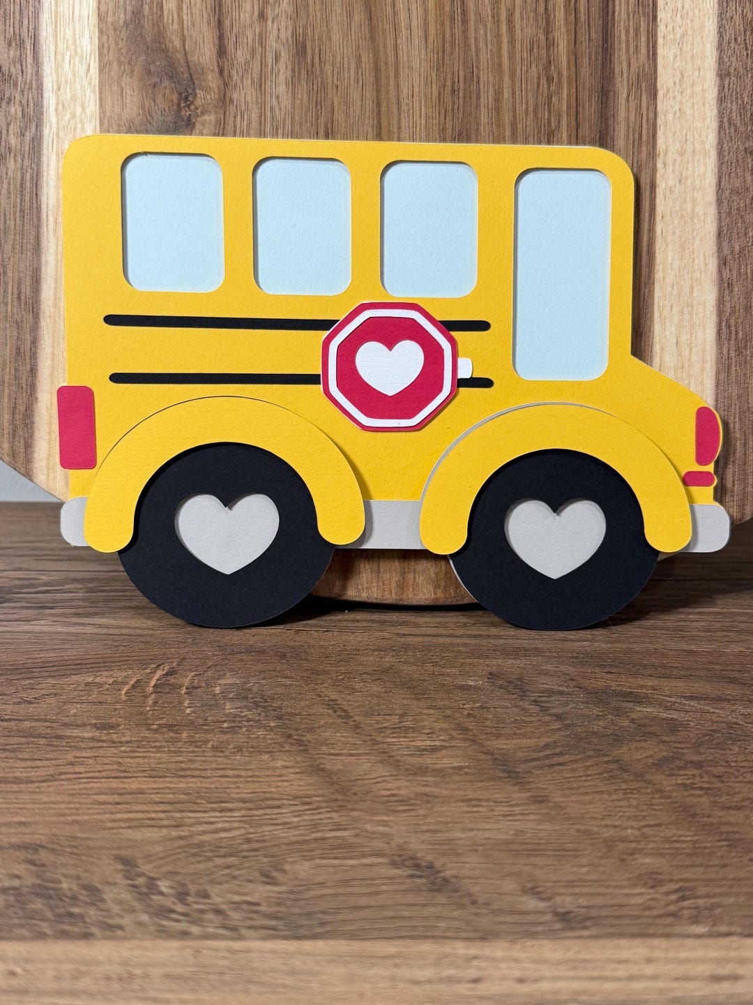 School Bus Card | Layered Paper Design With Stand | Bus Driver ...
