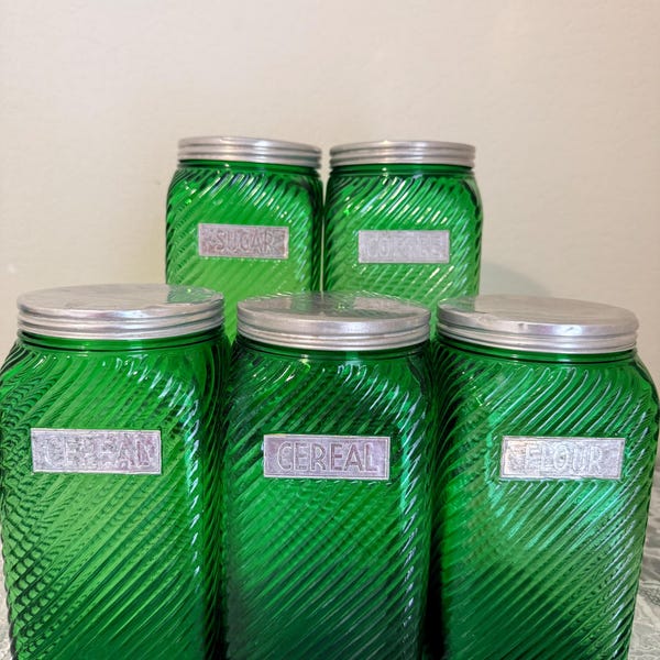 Owens Glass Canister - Etsy