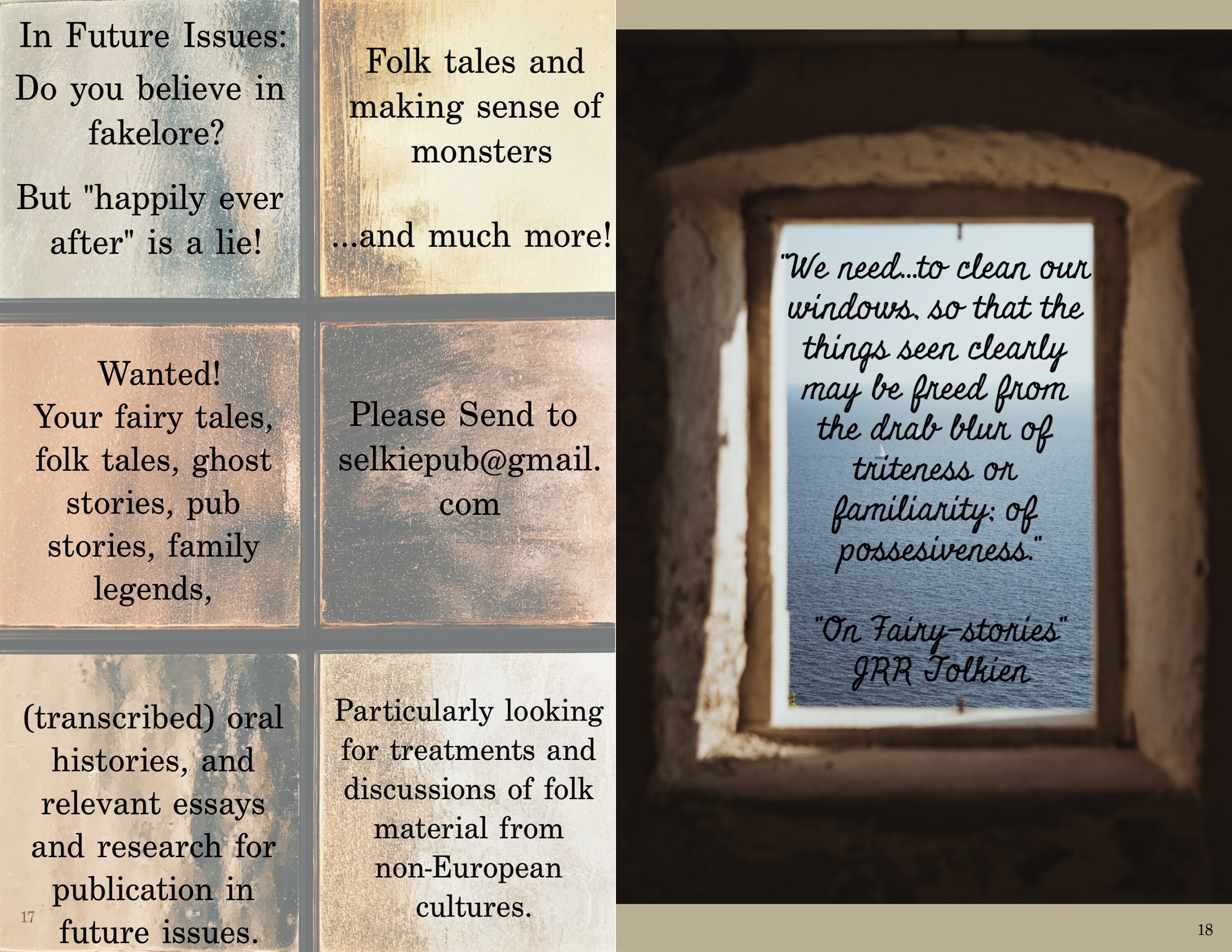 Everyday Epic Folk and Fairy Tale Zine Issue 1 Support Artists Version ...
