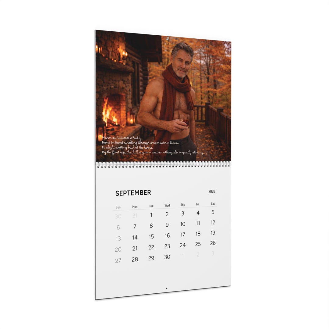 2026 Mature Male Model Wall Calendar – Luxury Romance Travel Calendar ...