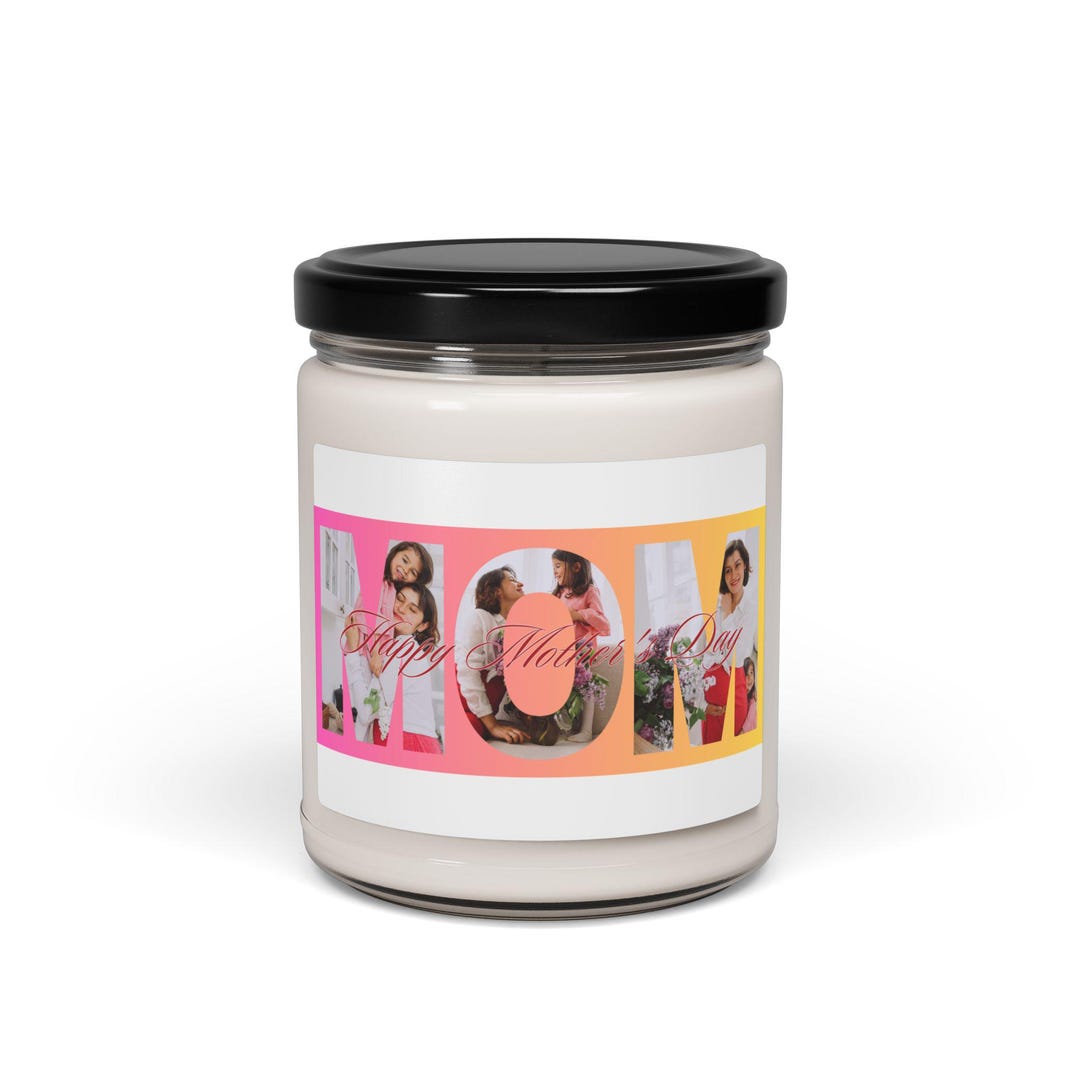 Mom Photo Collage Candle | Scented Soy Candle, 9oz - Etsy