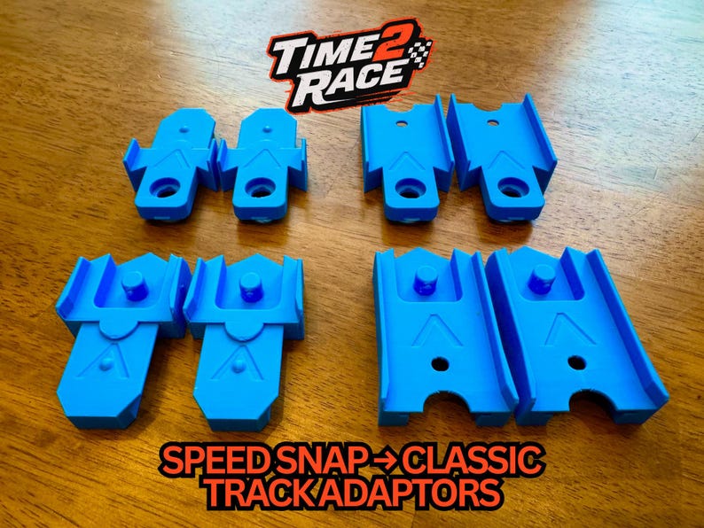 Speed Snap Track Adapters - Hot Wheels-compatible Classic Orange Track ...