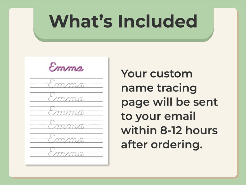 Personalized Cursive Name Tracing Worksheet | Custom First Name ...