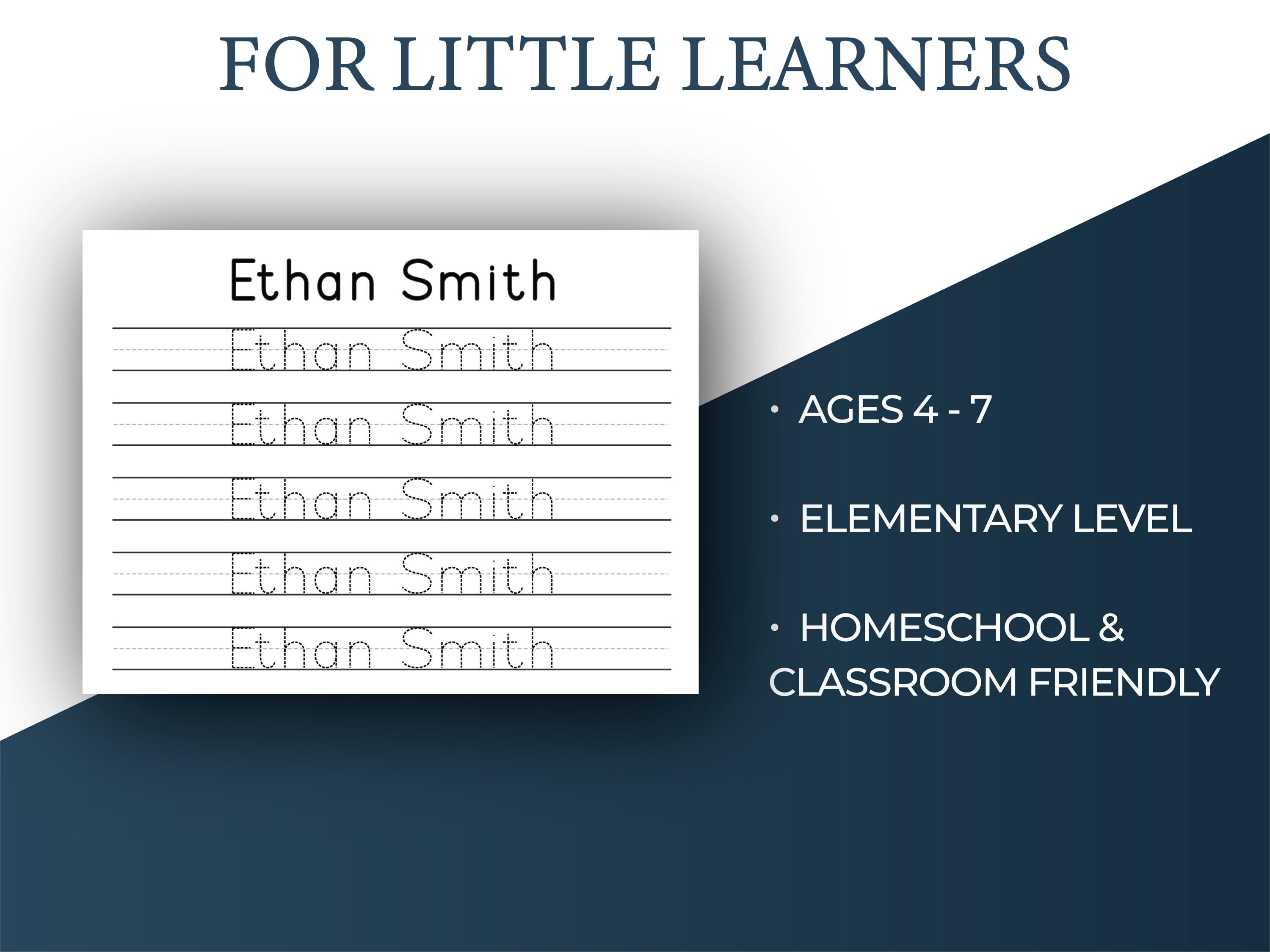 Personalized Name Tracing Worksheet | First Middle Last Name Printable ...