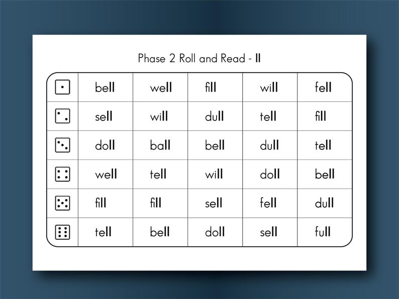 Phonics Phase 2 Sounds Worksheet | Roll the Dice Reading Game | Letter ...