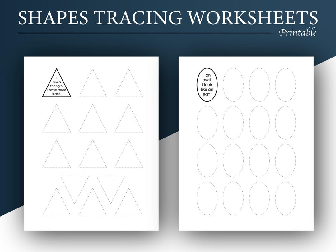 Shape Tracing Worksheets | Preschool Shapes Printable | Toddler Fine ...