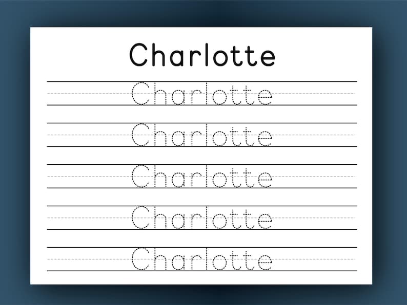 Personalized Name Tracing Worksheet | First Middle Last Name Printable ...