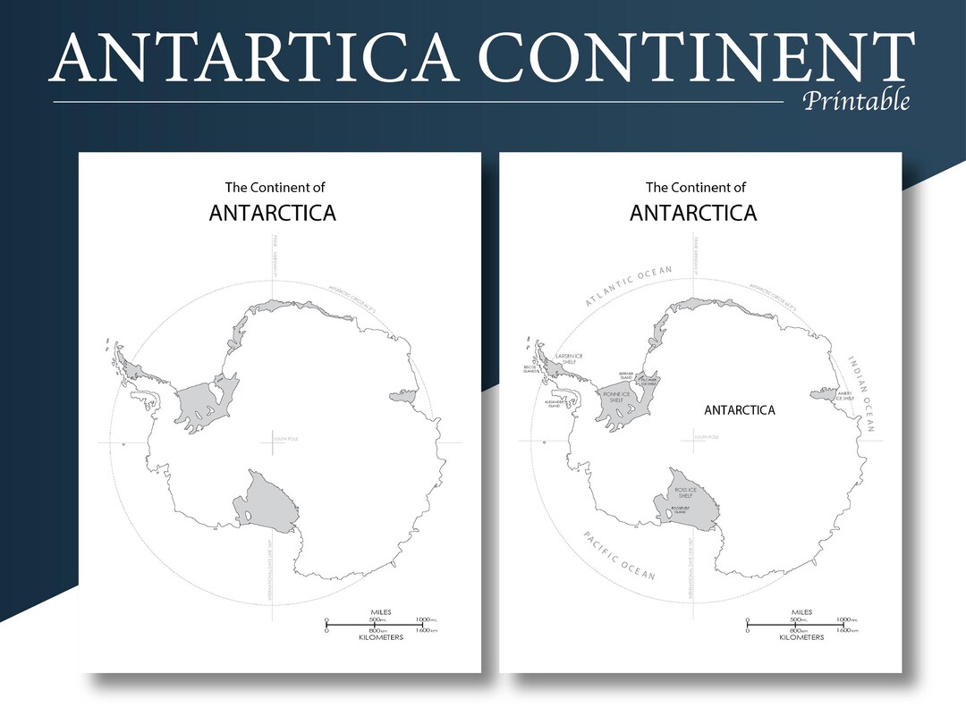 Antarctica Map Worksheet | Geography Printable, Blank & Labeled (PDF ...