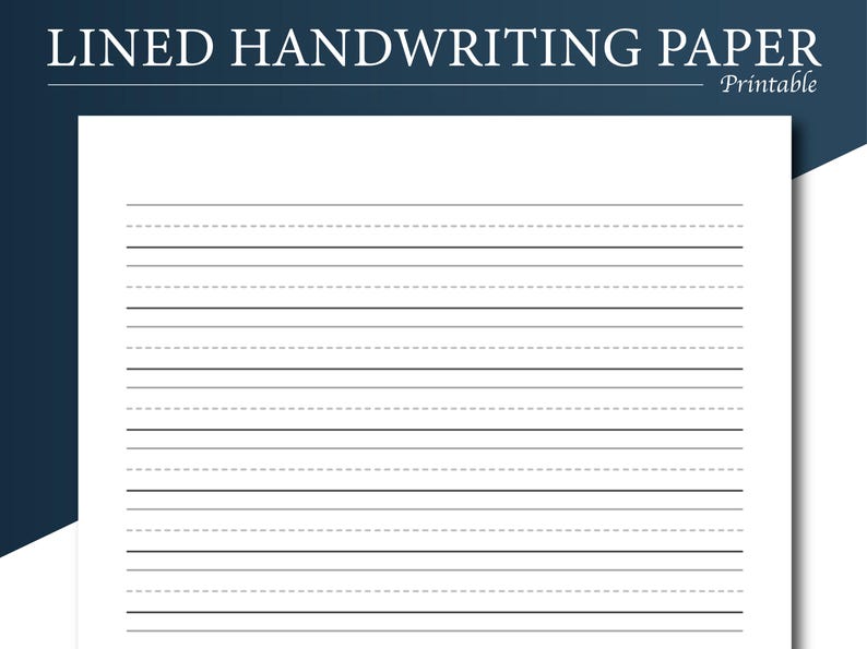 Handwriting Practice Template | Printable Writing Lines | Portrait ...